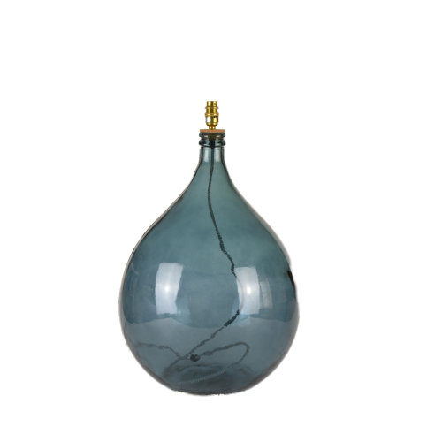 Large Petrol Blue Glass Lamp base - The Complementarium