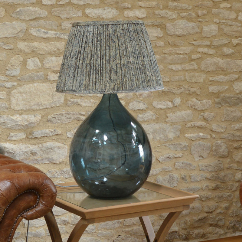 Large Petrol Blue Glass Lamp base - The Complementarium